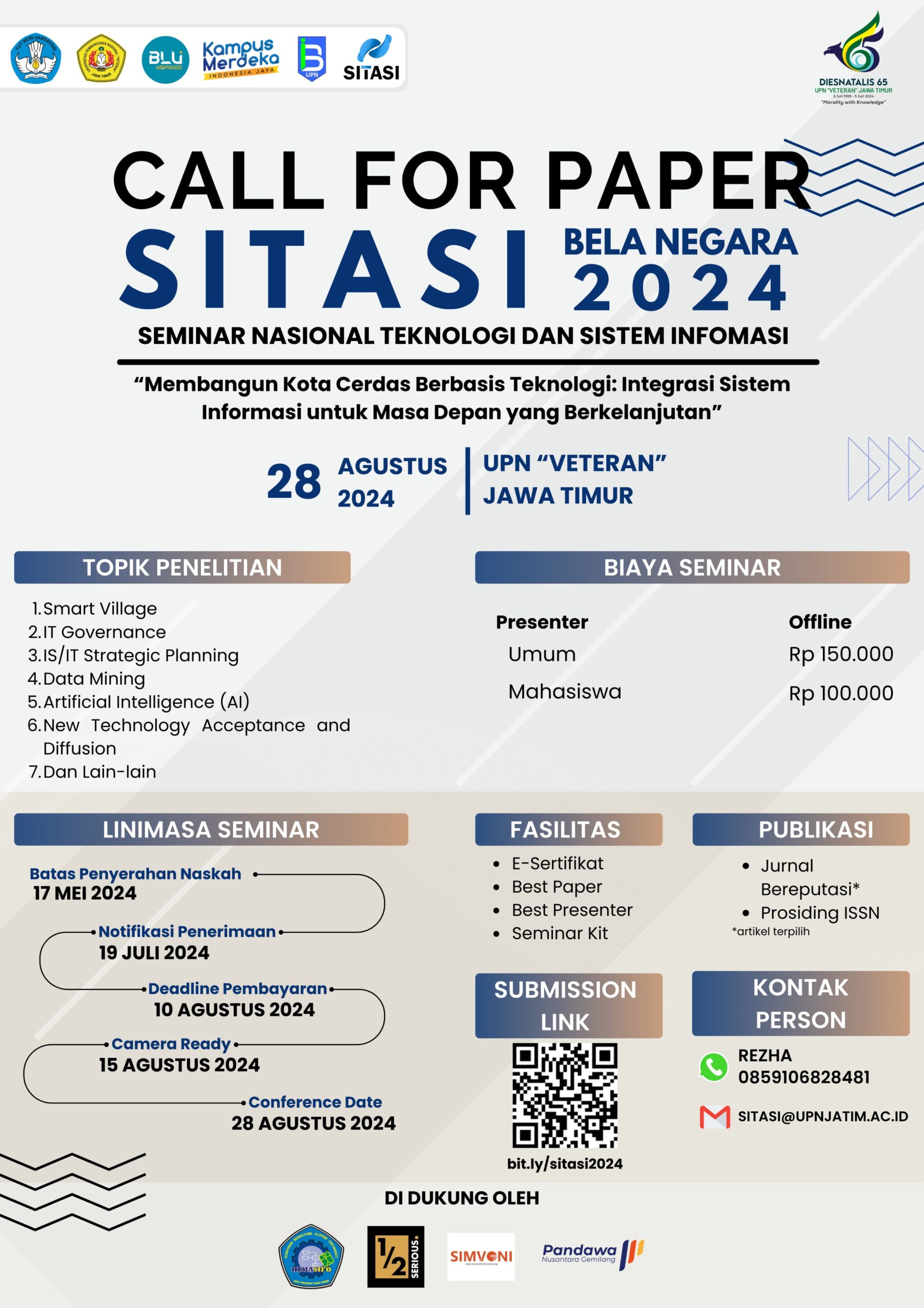 CALL FOR PAPER SITASI 2024 - Fakultas Ilmu Komputer UPN Veteran Jawa Timur